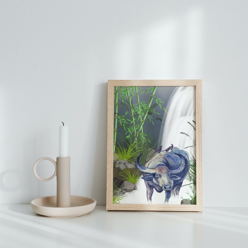 Filipino Carabao Wall Art | Asian Carabao Art | Filipino Gift ...