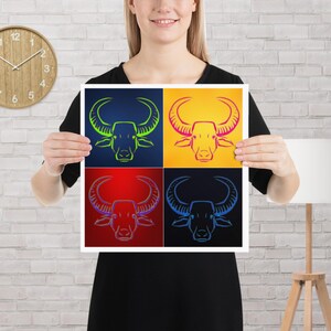 Filipino Carabao Pop Art | Carabao Wall Art | Filipino Culture Modern ...