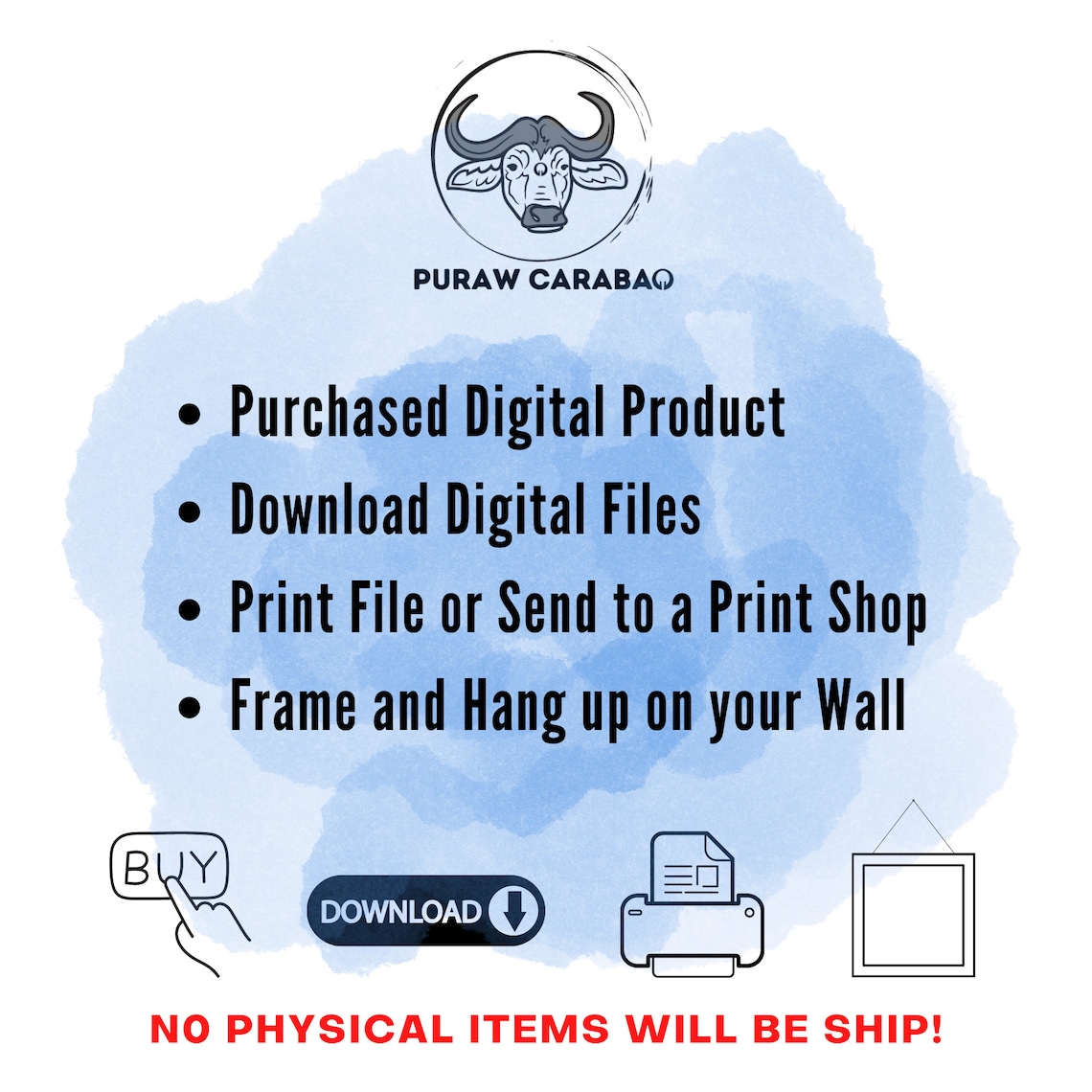 Filipino Carabao Wall Art Asian Carabao Art Filipino Gift Philippine ...