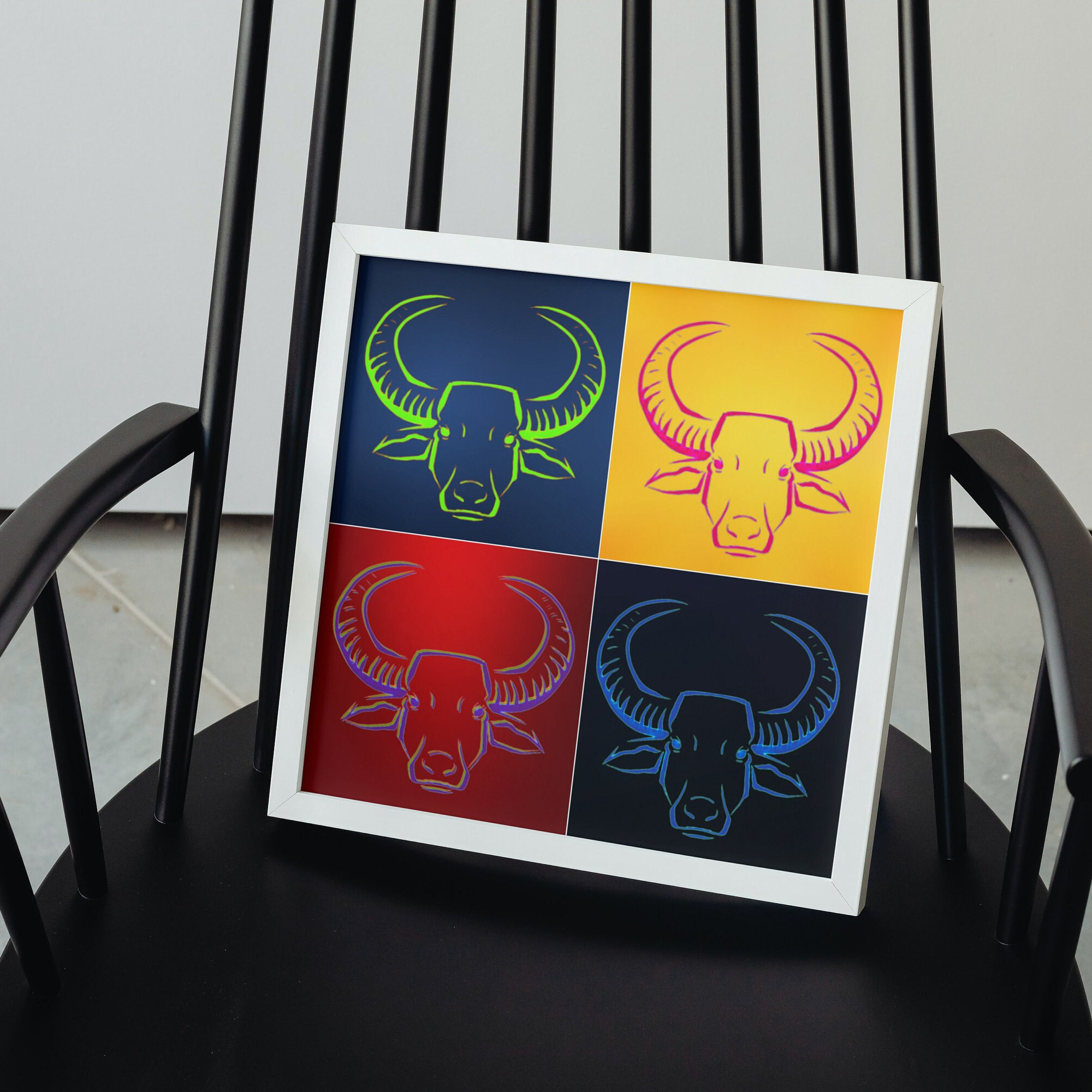 Filipino Carabao Pop Art | Carabao Wall Art | Filipino Culture Modern ...