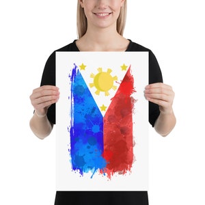 Philippines Flag Water Splash PRINT | Filipino Flag Art | Filipino Gift ...