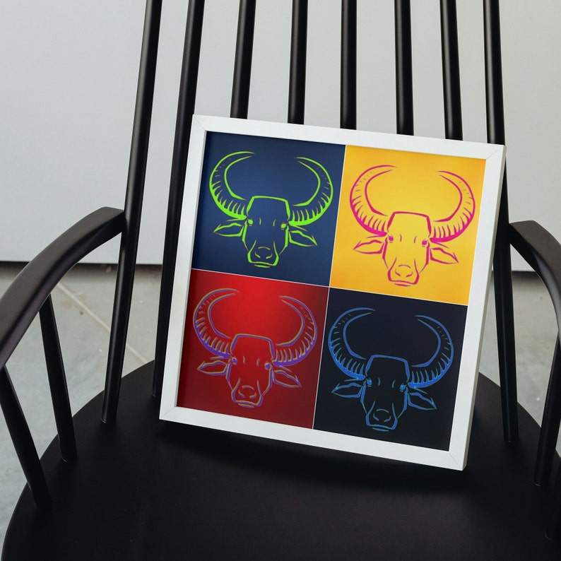 Carabao Pop Art | Philippine Carabao Art | Filipino Gift | Philippine ...