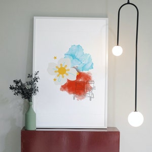 Filipino Tricycle Flag Art | Pedicab | Filipino Decor | Filipino Gifts ...