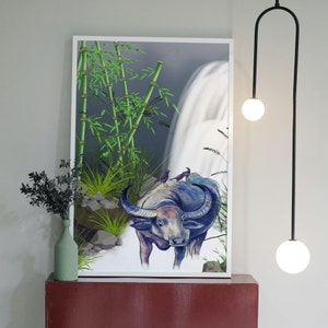 Filipino Carabao Wall Art | Asian Carabao Art | Filipino Gift ...