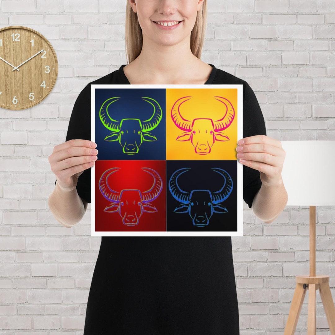 Filipino Carabao Pop Art | Carabao Wall Art | Filipino Culture Modern ...