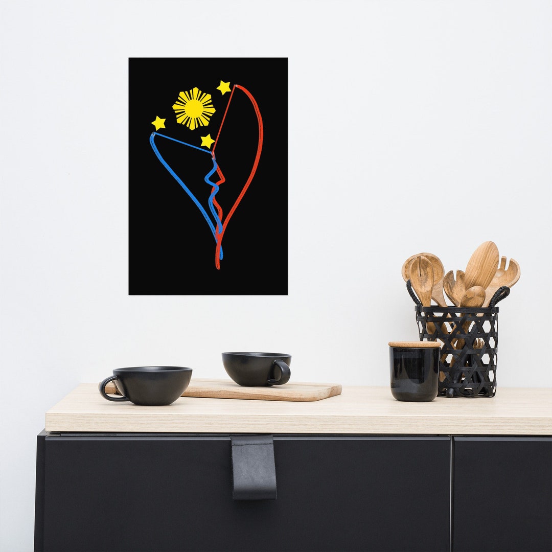Heart of the Philippines Art PRINT | Philippine Flag Art | Filipino ...