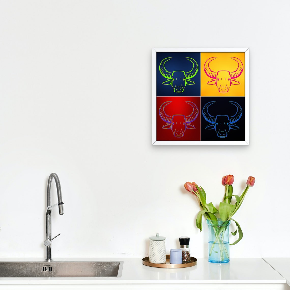 Filipino Carabao Pop Art | Carabao Wall Art | Filipino Culture Modern ...