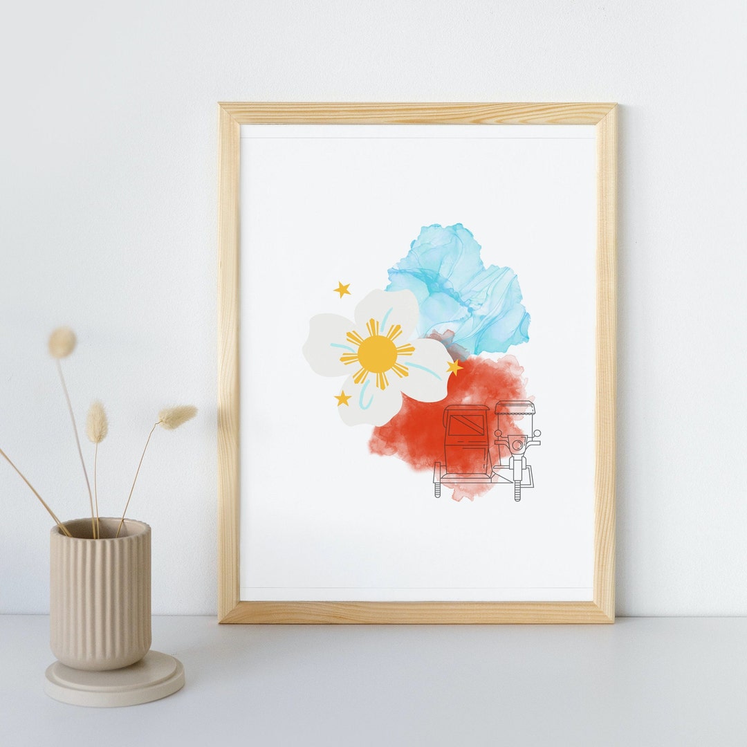 Filipino Tricycle Flag Art | Pedicab | Filipino Decor | Filipino Gifts ...