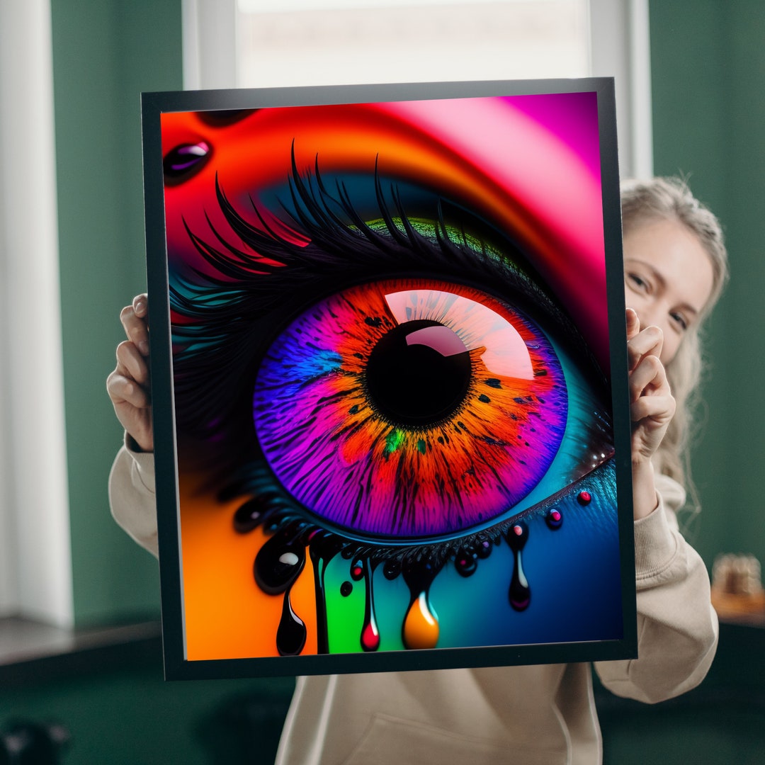 Colorful Eye | Ai Art | Modern Design - Etsy