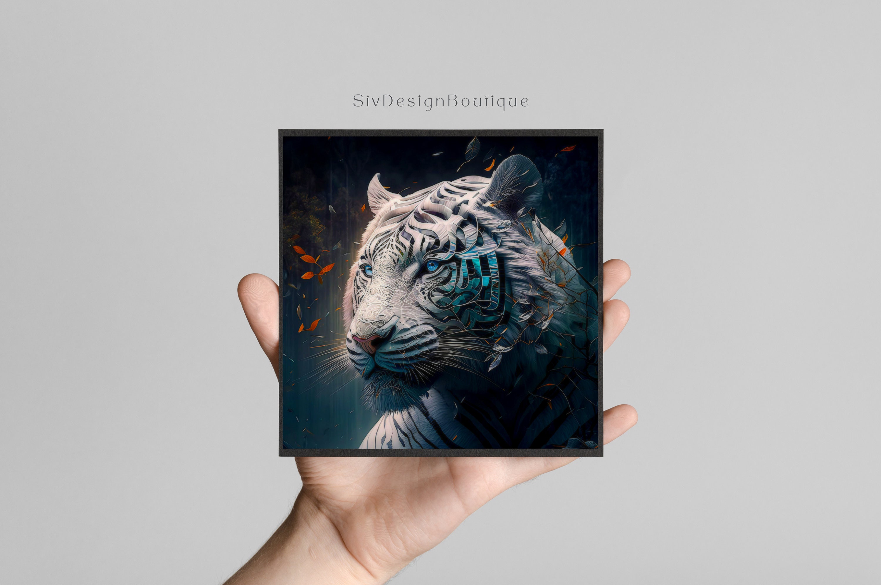 Mystical White Tiger | Ai Art | Digital Download - Etsy
