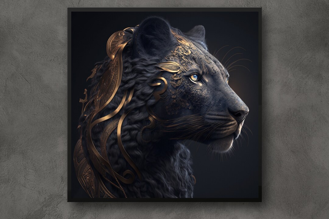 Majestic Panther | Panther Creative Wall Art | Digital Art | 3d Art ...