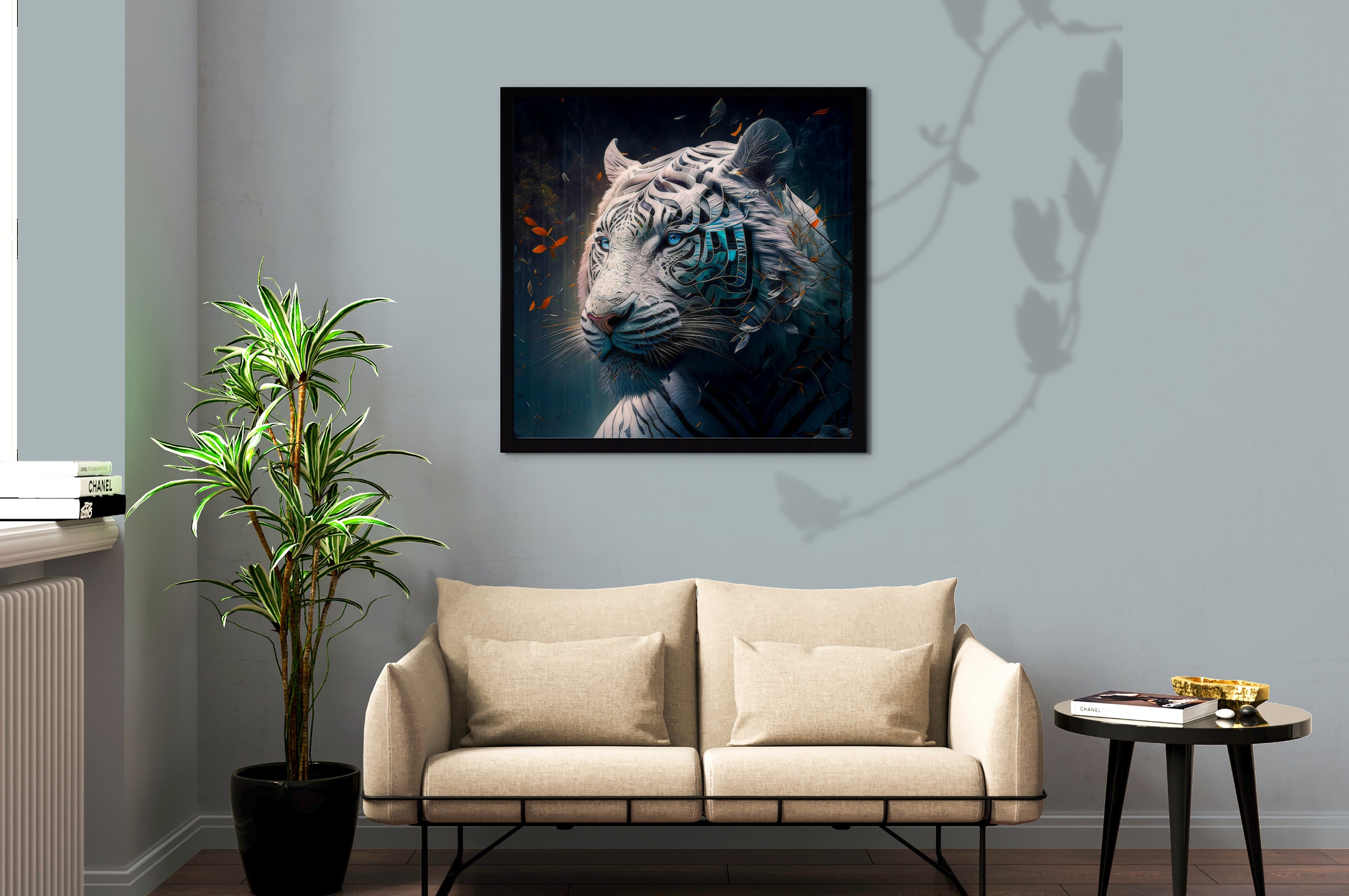 Mystical White Tiger | Ai Art | Digital Download - Etsy