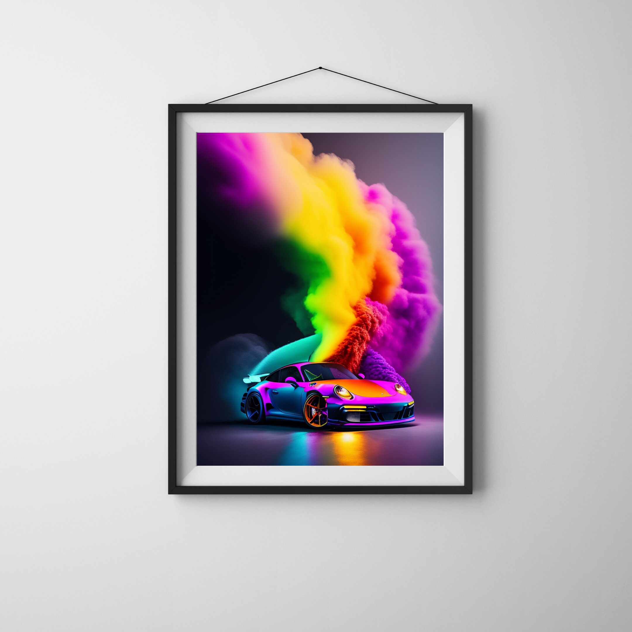 Porsche 911 Color Blast | Ai Art | Digital Download - Etsy