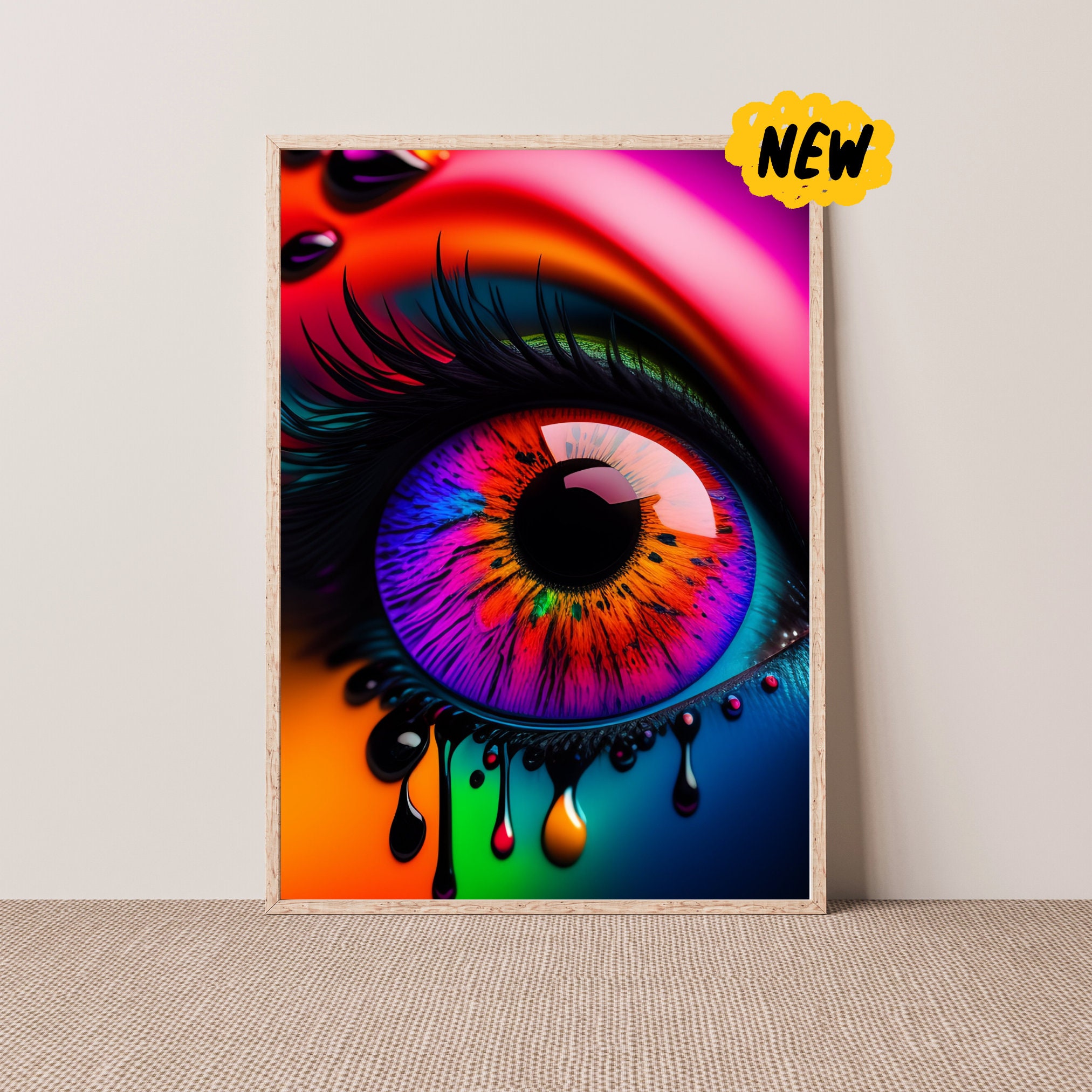 Colorful Eye Ai Art Modern Design - Etsy