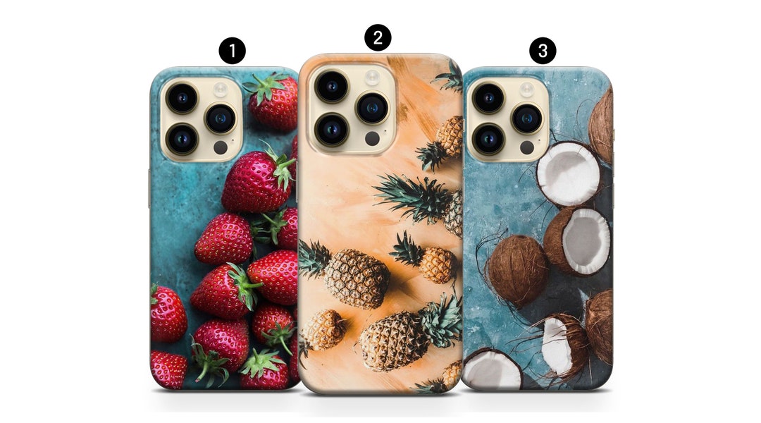 Coconut Strawberry Pinapple Fruit Phone Case, Smartphone - Etsy