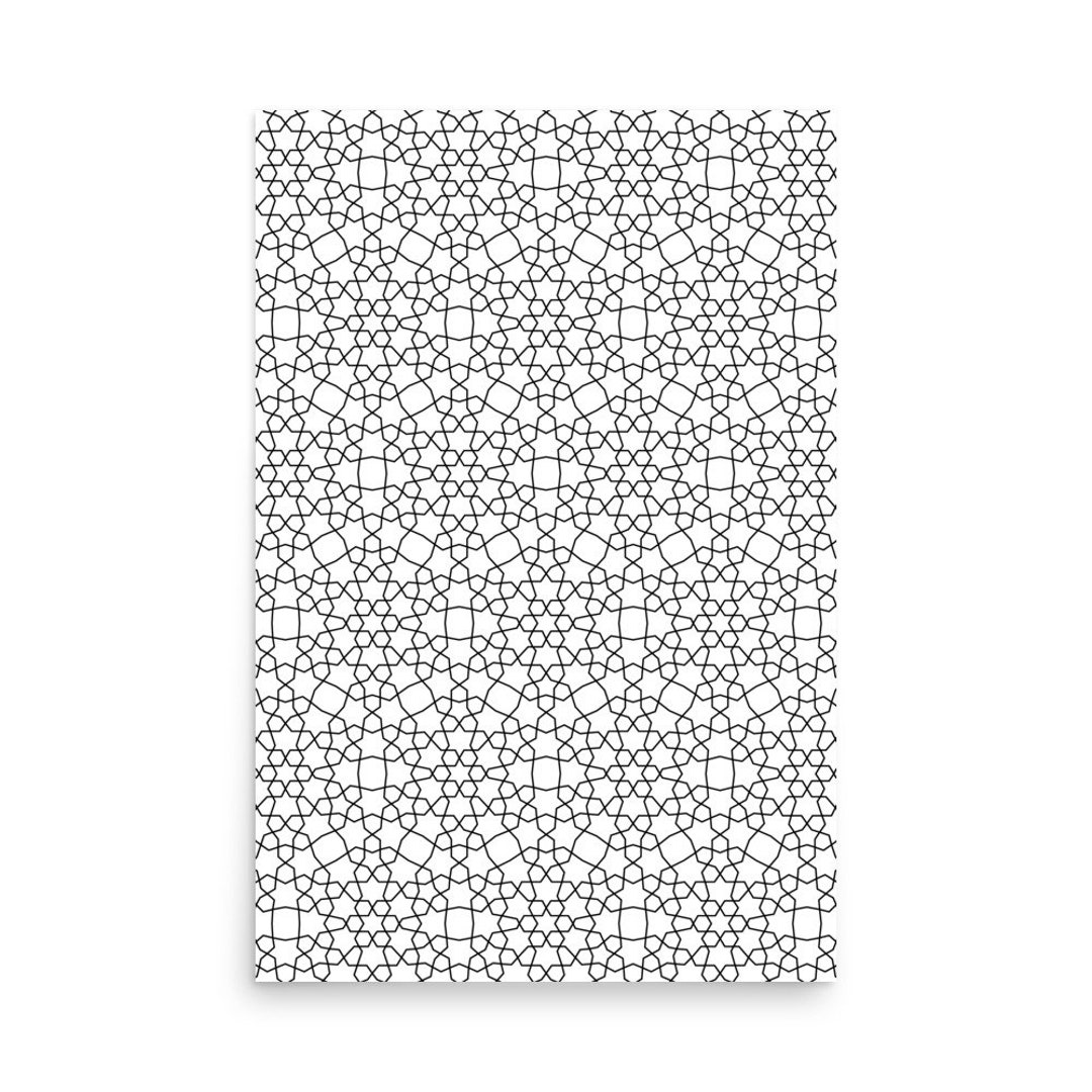 Jumbo Coloring Poster Islamic Geometric Design 9 - Etsy