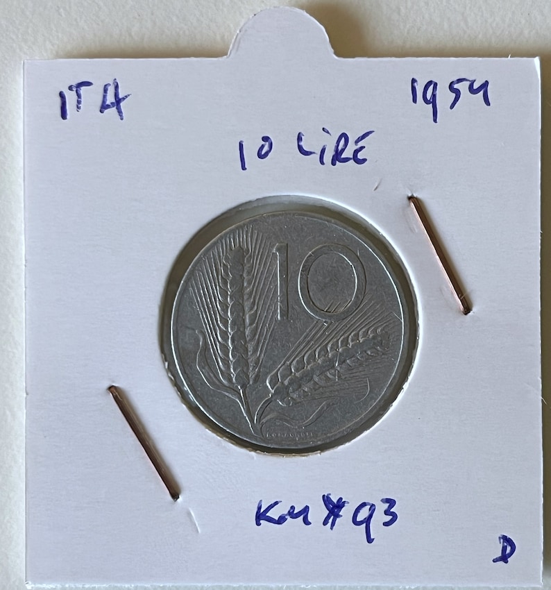 Italian Lire Coins 10, 100, 200 and 500L From 1954-1992; Including ...