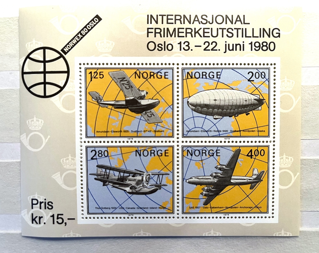 Norway Postage Stamps - 1979 International Stamp Exhibition "norwex 80 ...
