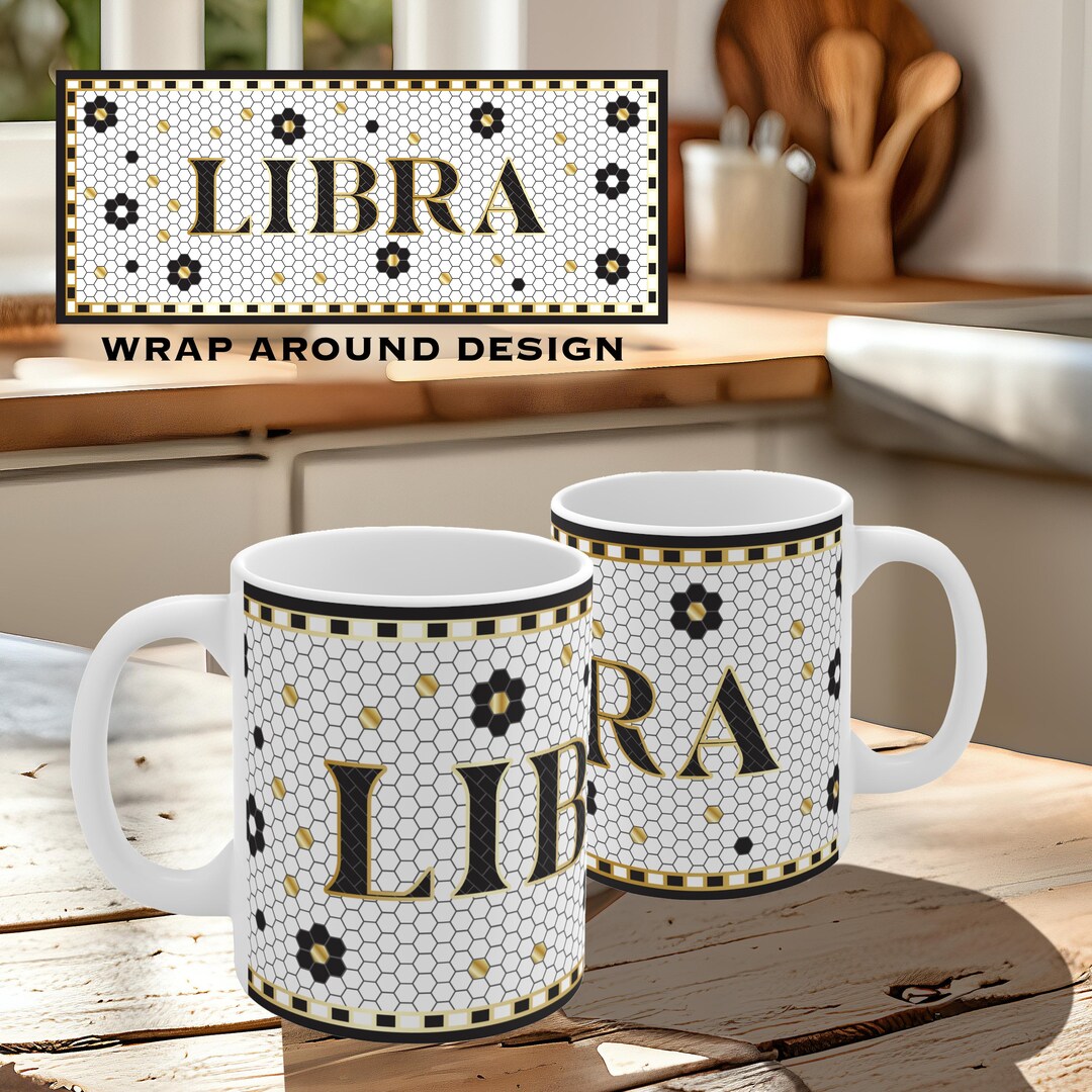 Zodiac Faux Tile Mosaic Mug: Retro Subway Art Coffee Cup - Etsy