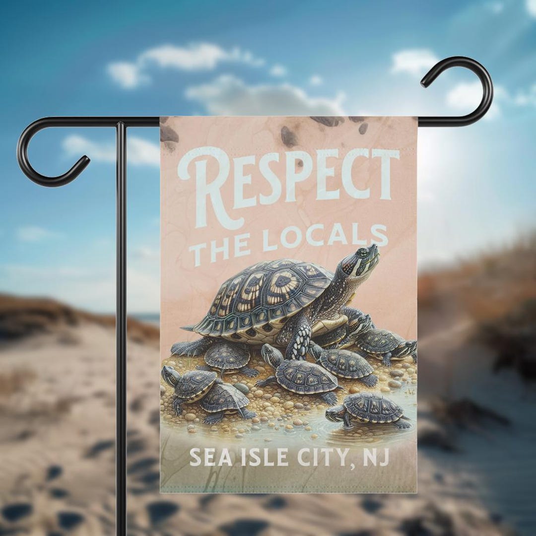 Sea Isle City Diamondback Terrapin Garden Banner: NJ Shore Beach Decor ...