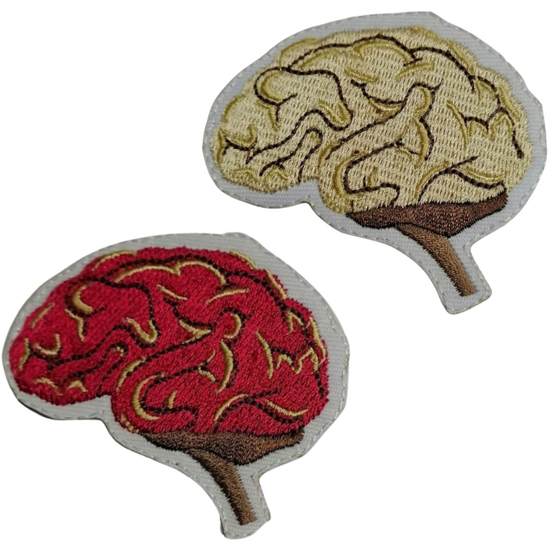 Brain Human Body Organs Anatomical Iron on Patch Embroidered Sew on ...