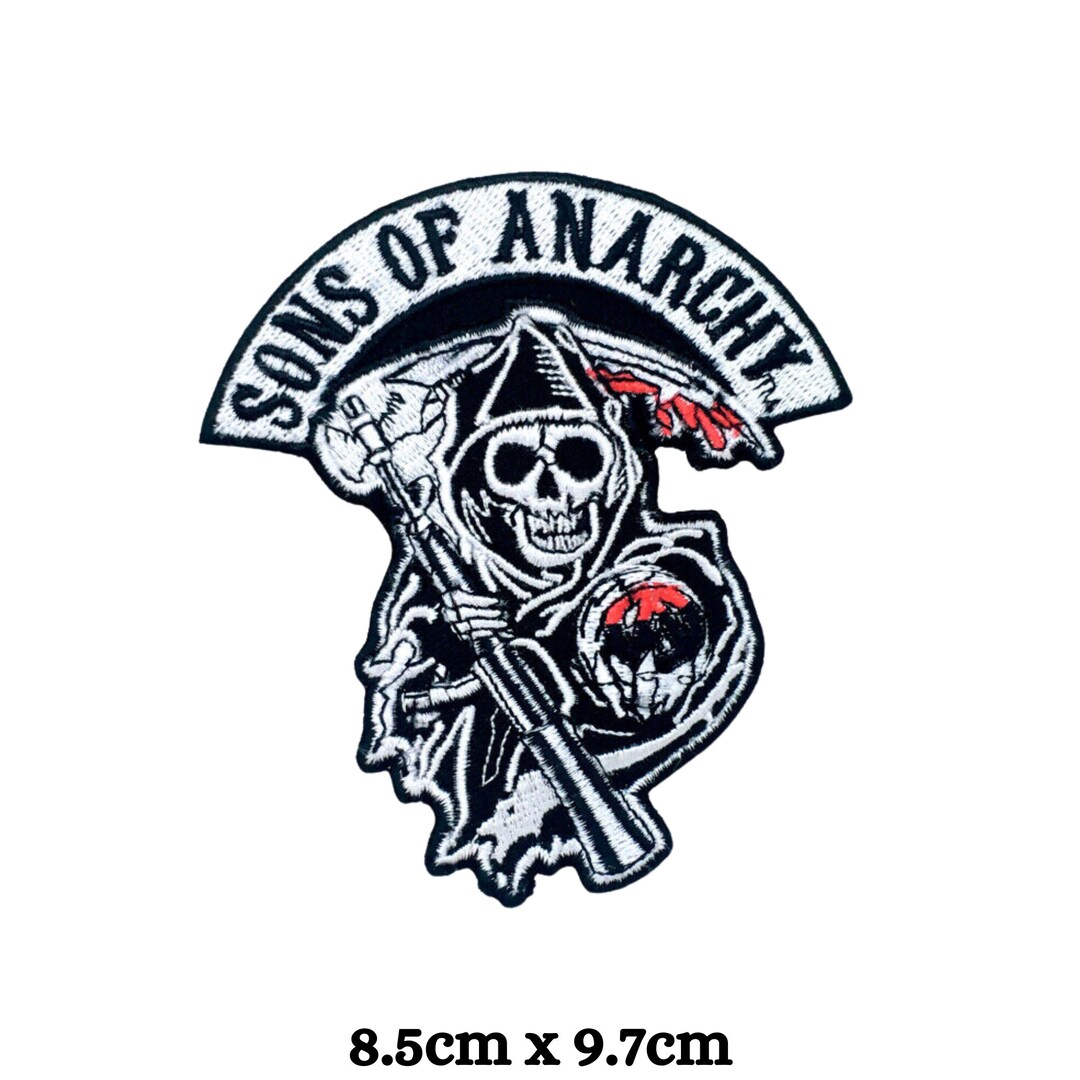 Sons of Anarchy Skeleton Badges Iron on Iron on Sew on Embroidered ...
