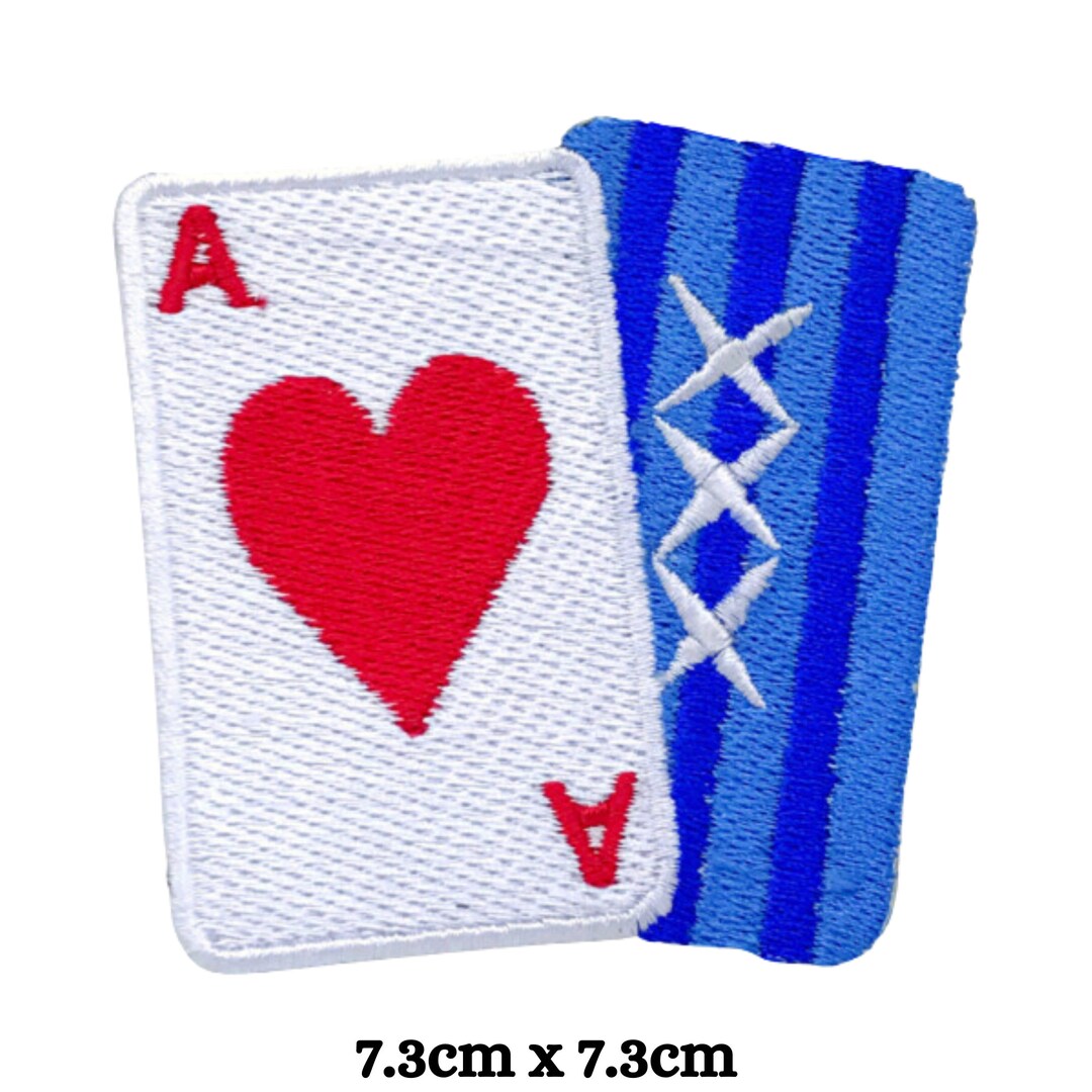 Playing Cards Iron on Patch Sew Embroidered Badge Poker Casino Ace ...