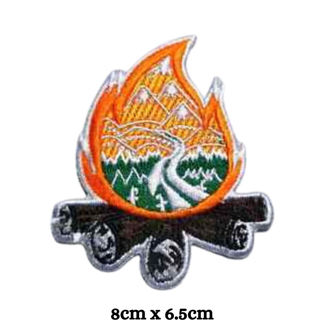 Camp Fire Embroidery Patch Iron on Sew on Badges Applique Jacket Jeans Bag T Shirt - Etsy
