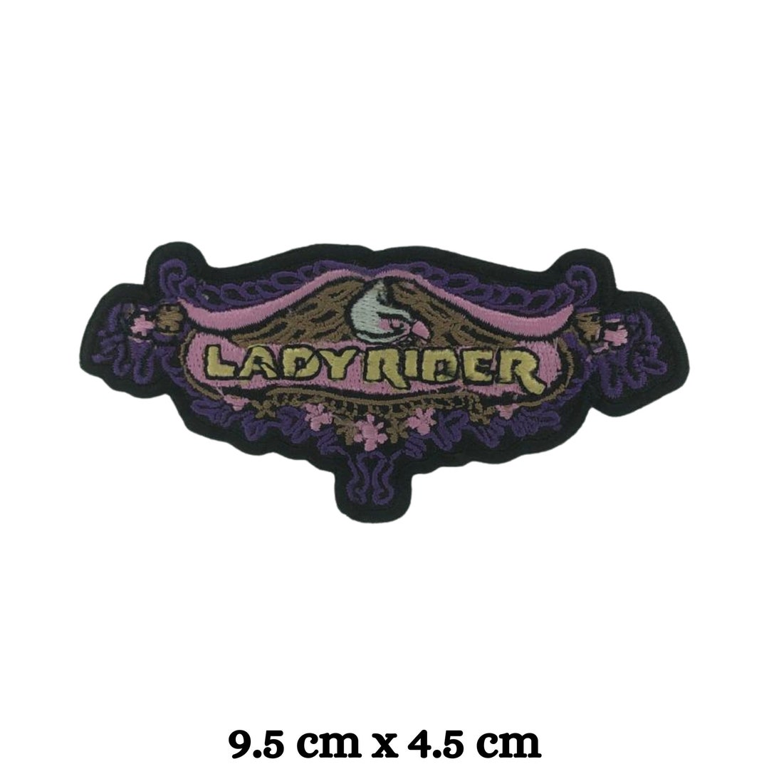 Lady Rider Motorcycle Biker Badges Iron on or Sew on Patches ...