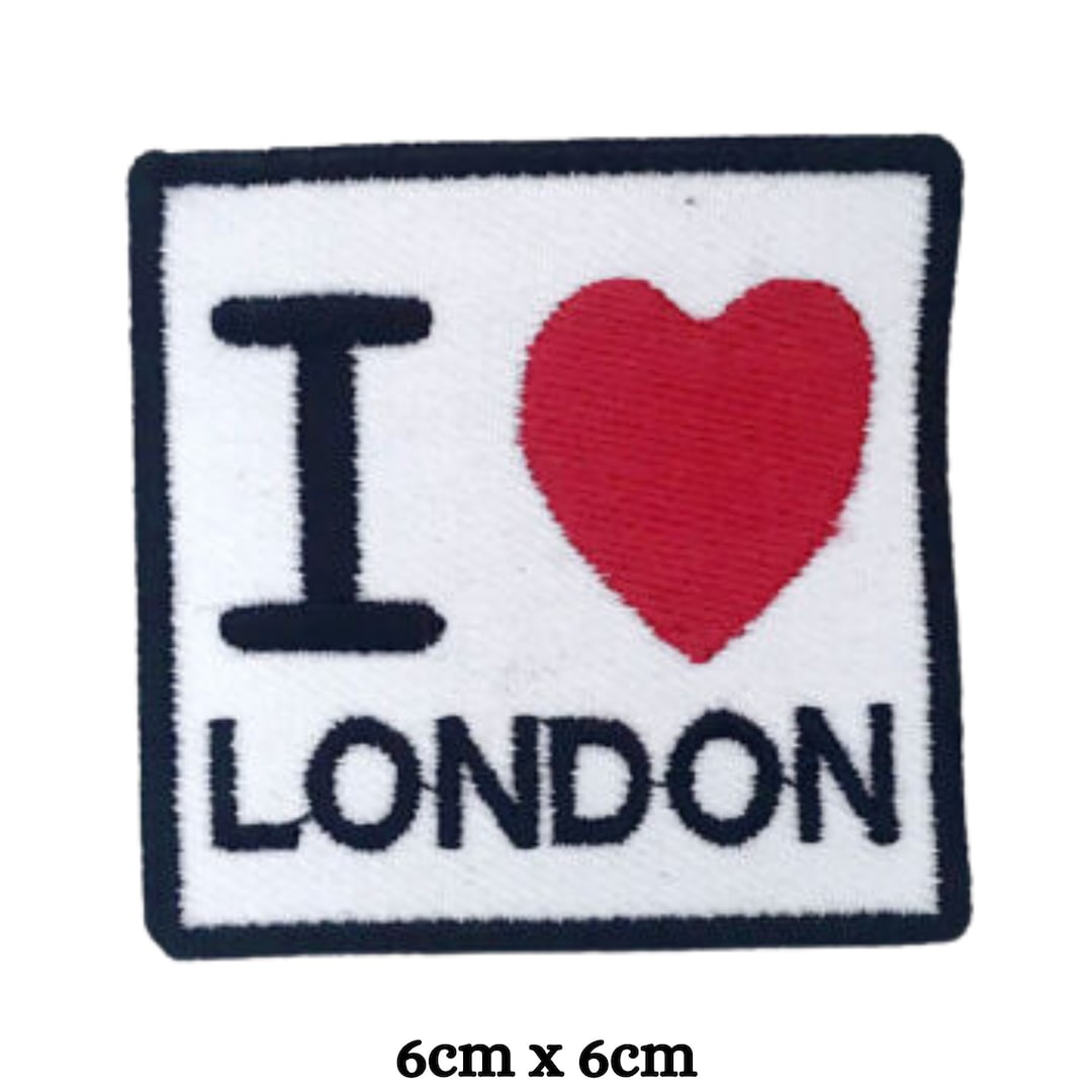 I Love London England Sign Logo Embroidery Patch Iron on Sew on Badges ...