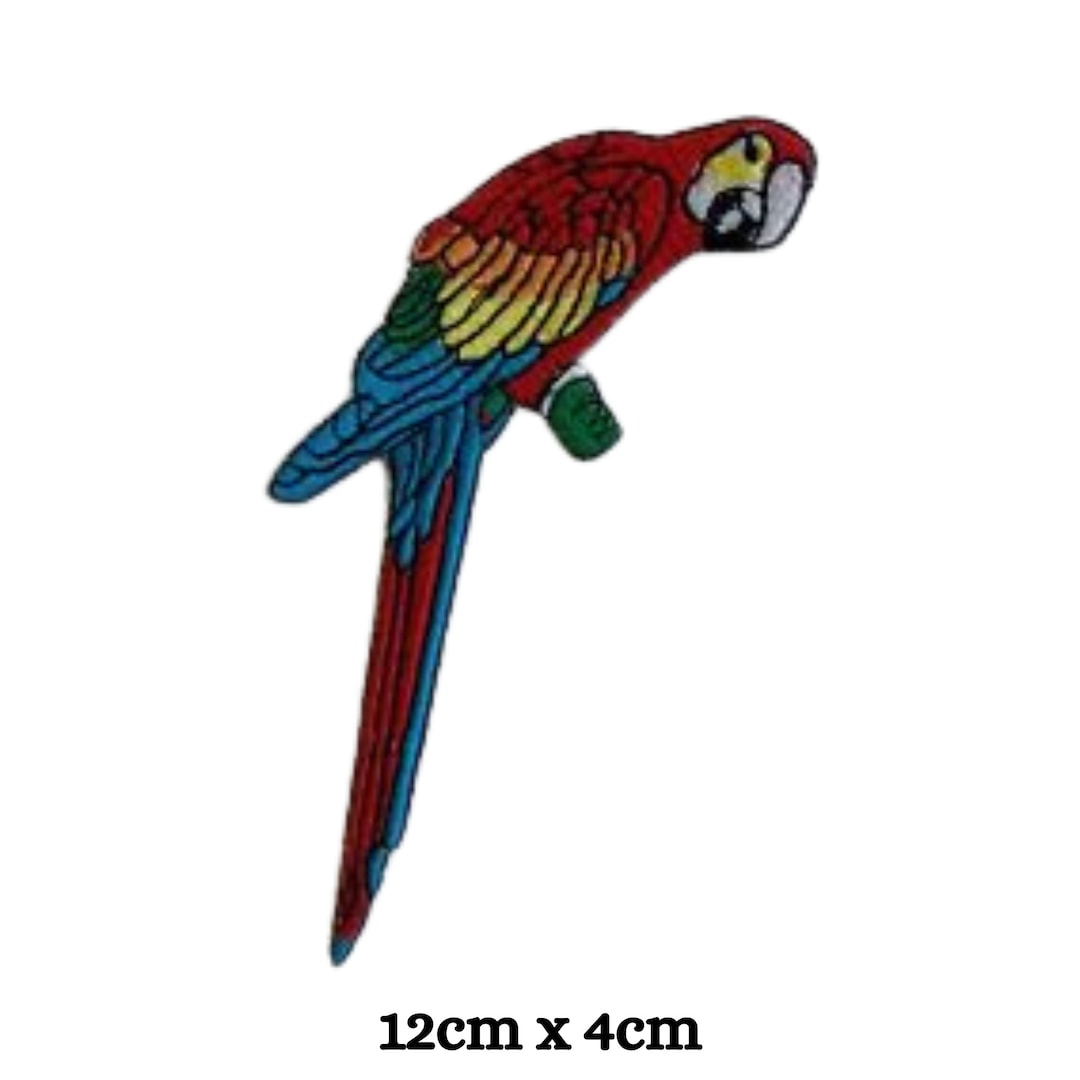 Colourful Parrot Cute Bird Badges Iron on Sew on Applique Clothes Bag ...