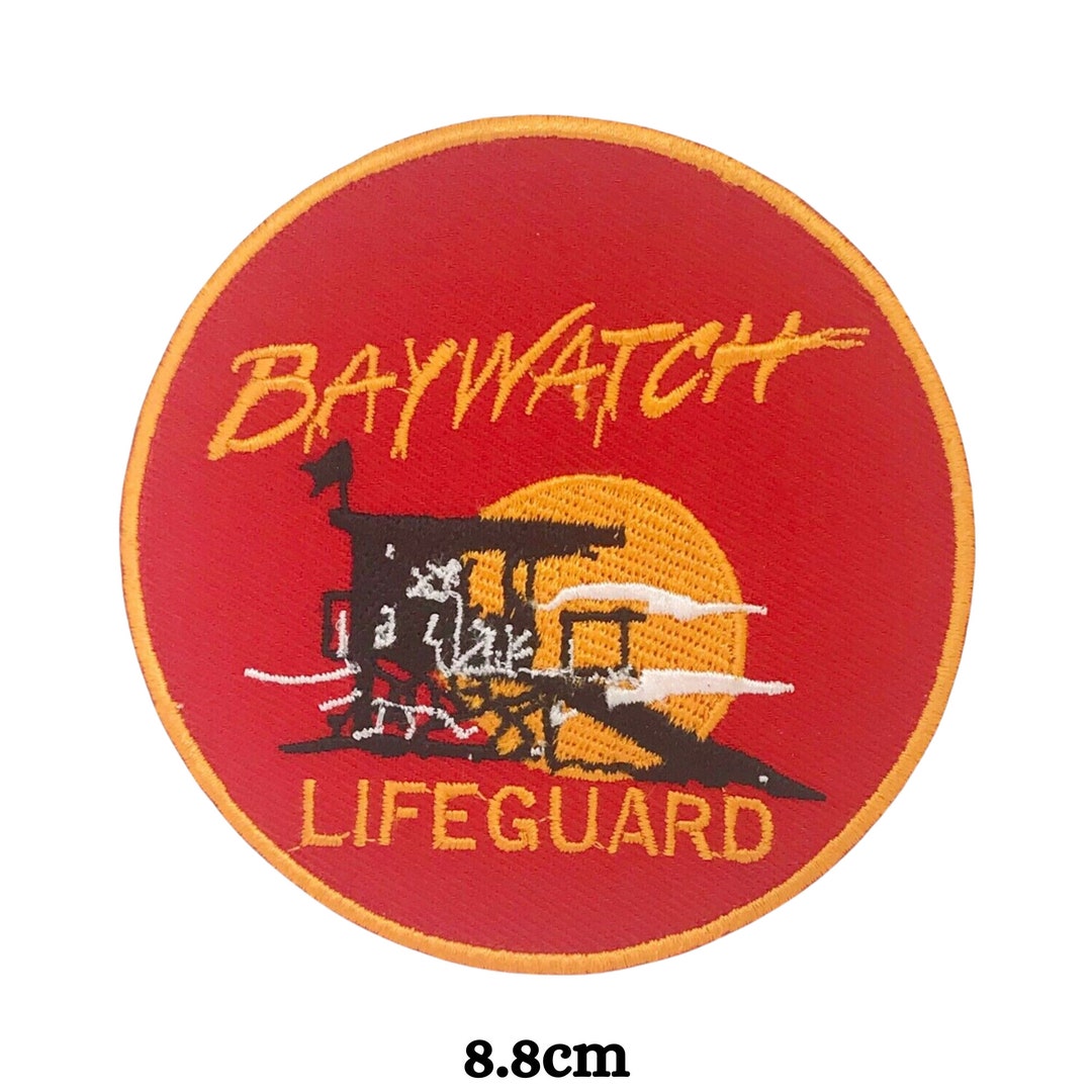 Baywatch Swimsuit Lifeguard Logo Iron on Sew on Badges Applique Embroidered Patch Clothing ...