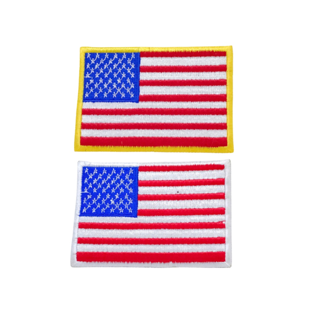 USA Flag Embroidered Iron / Sew on American Patch United States of ...