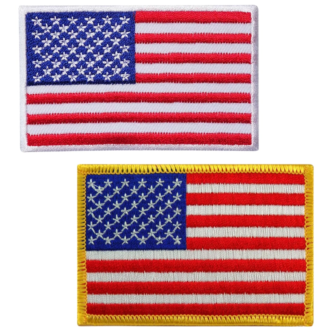 USA Flag Embroidered Iron / Sew on American Patch United States of ...