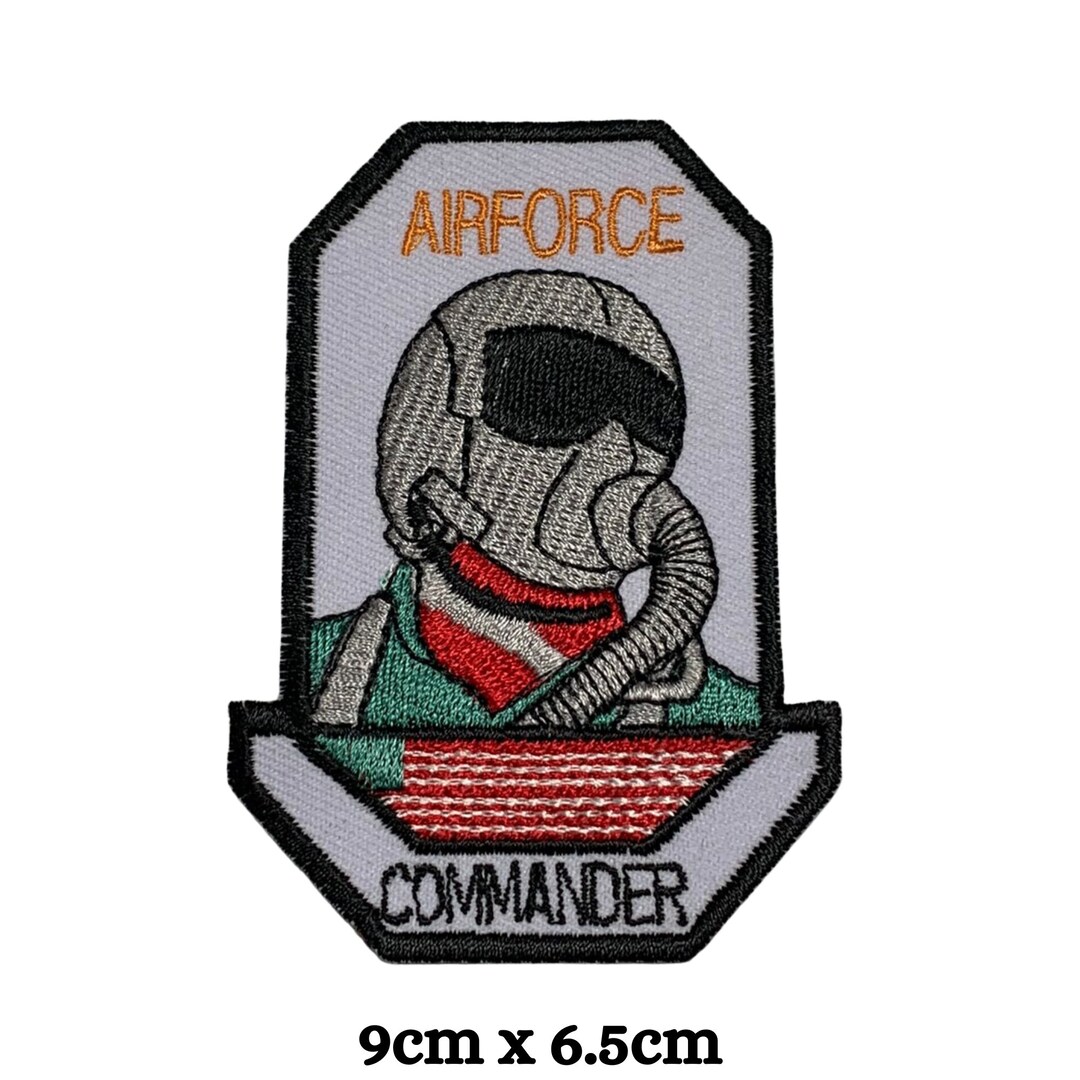 Air Force Commander Army Badges Iron on Sew on Applique Clothing Jacket ...