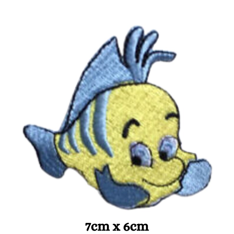 The Little Mermaid Fish Animated Cartoon Embroidery Patch Iron on Sew ...