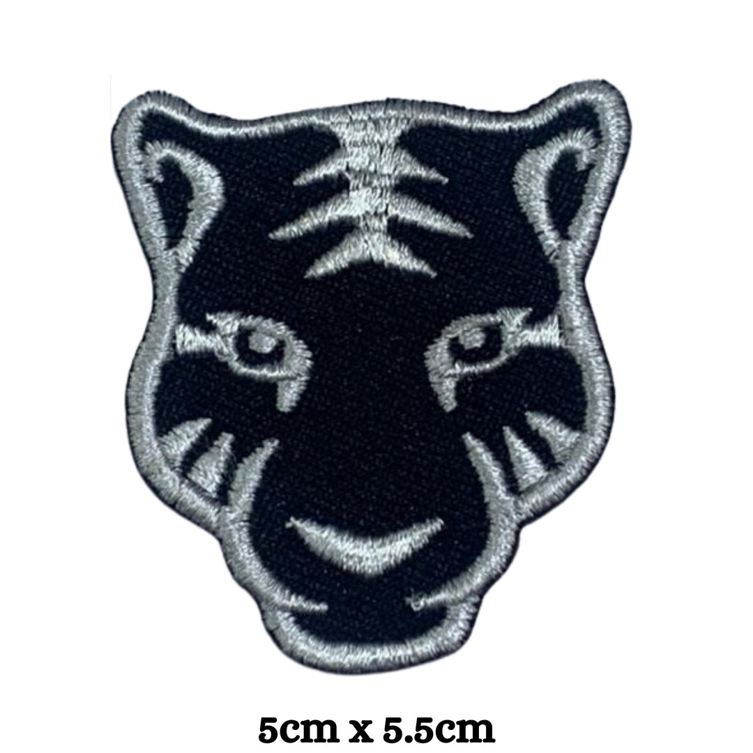 Black Tiger Face Patch Iron Sew on Clothes Embroidered Badge - Etsy