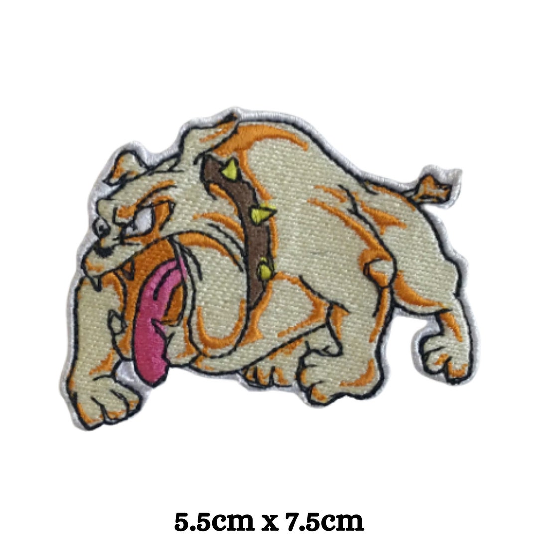 Bulldog Pitbull Dog Pet Cartoon Badge Logo Embroidery Patch Iron on Sew ...