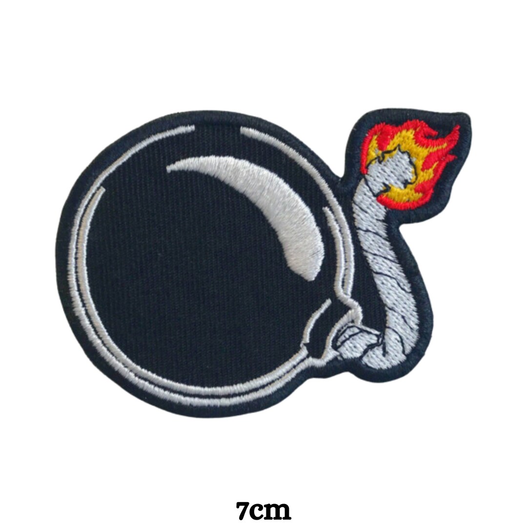 Black Bomb Cartoon Boom Kids Art Badges Iron on Sew on - Etsy