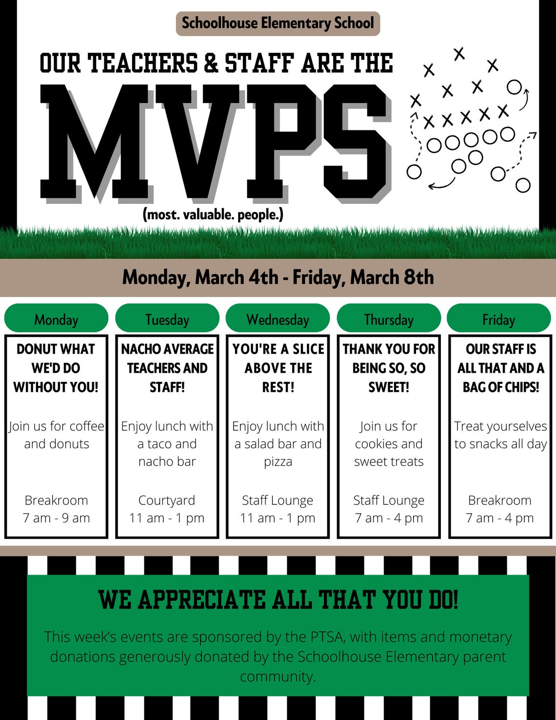 EDITABLE MVP Sports Football Themed Teacher & Staff Appreciation ...