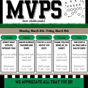 EDITABLE MVP Sports Football Themed Teacher & Staff Appreciation ...