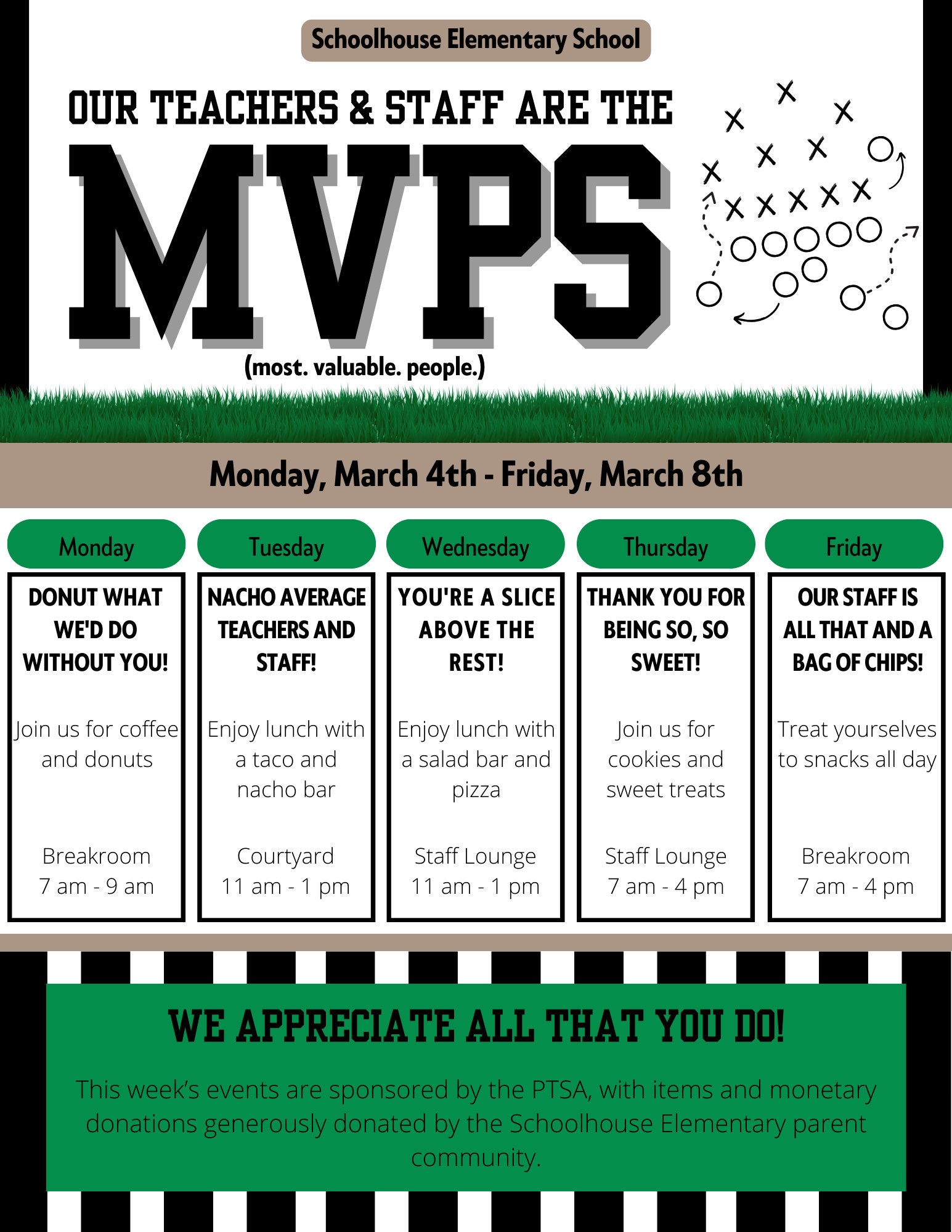 EDITABLE MVP Sports Football Themed Teacher & Staff Appreciation ...