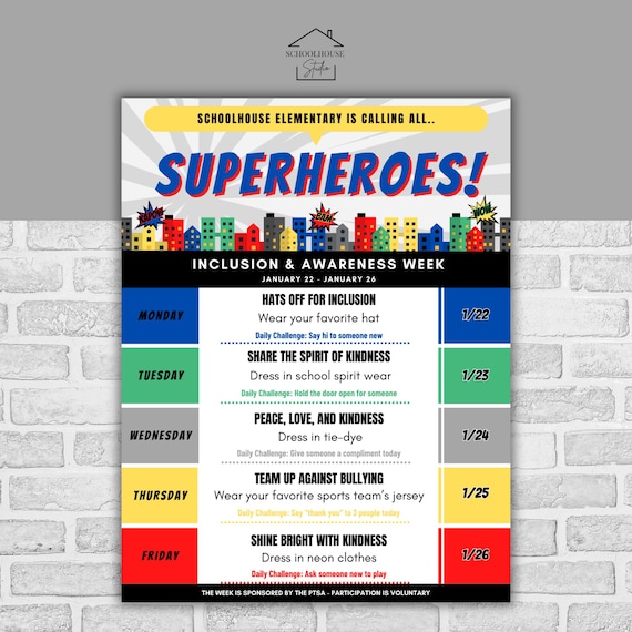 Superhero Printable Calendar