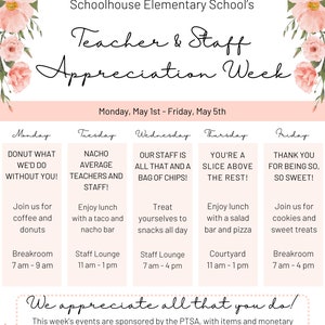 EDITABLE Flowers Helping Us Bloom Theme Teacher and Staff Appreciation ...