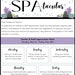 EDITABLE Spa Theme Spa-tacular Teacher and Staff Appreciation Itinerary ...