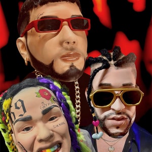 Bad Bunny (props, Headball, Helmet) - Etsy