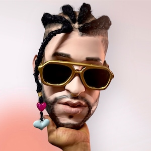 Bad Bunny (props, Headball, Helmet) - Etsy