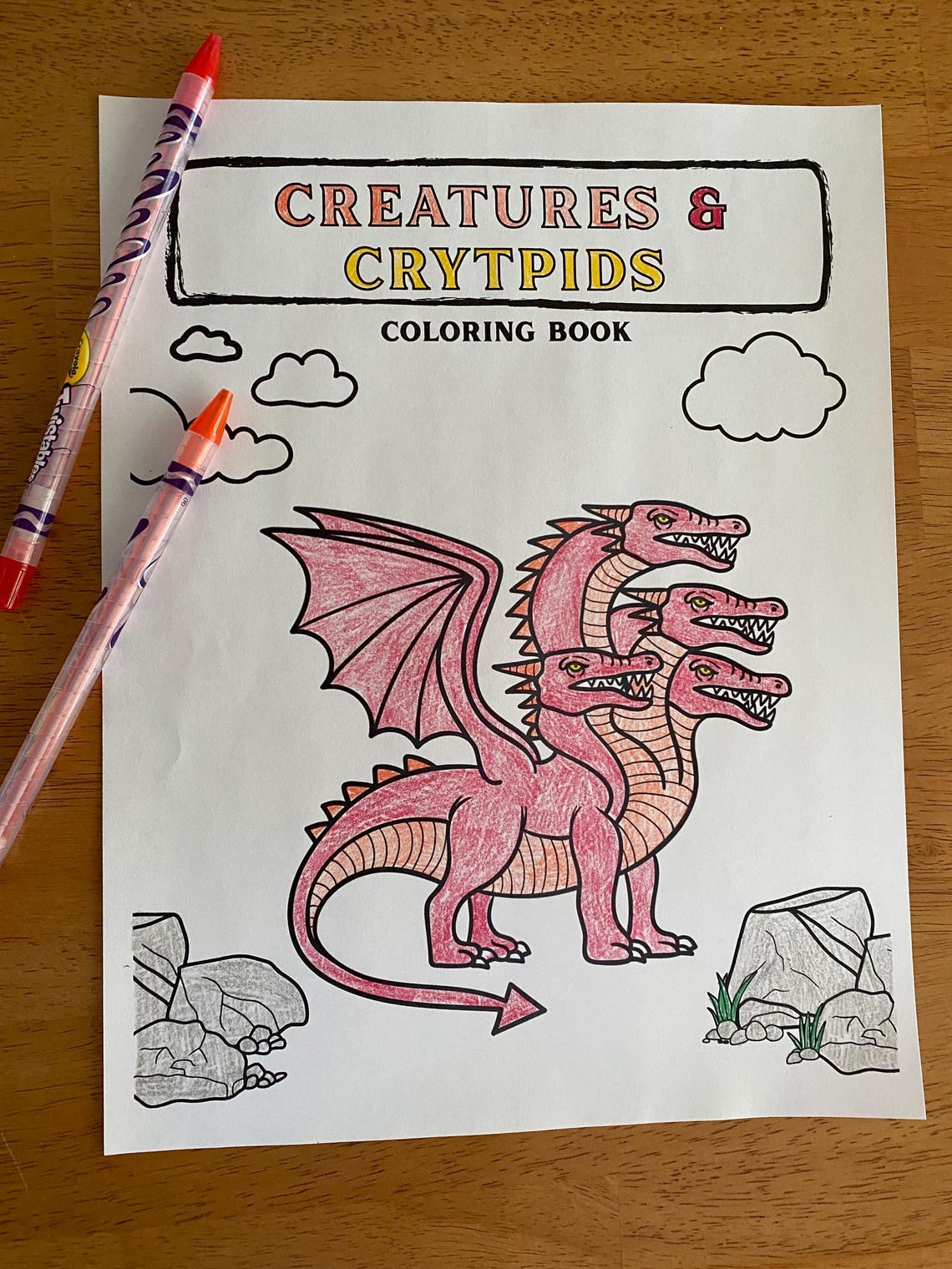Creatures & Cryptids Coloring Book - PRINTABLE PDF FILE - Etsy