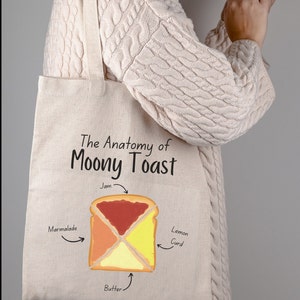Moony Toast Tote, Wizard Canvas Bag - Etsy