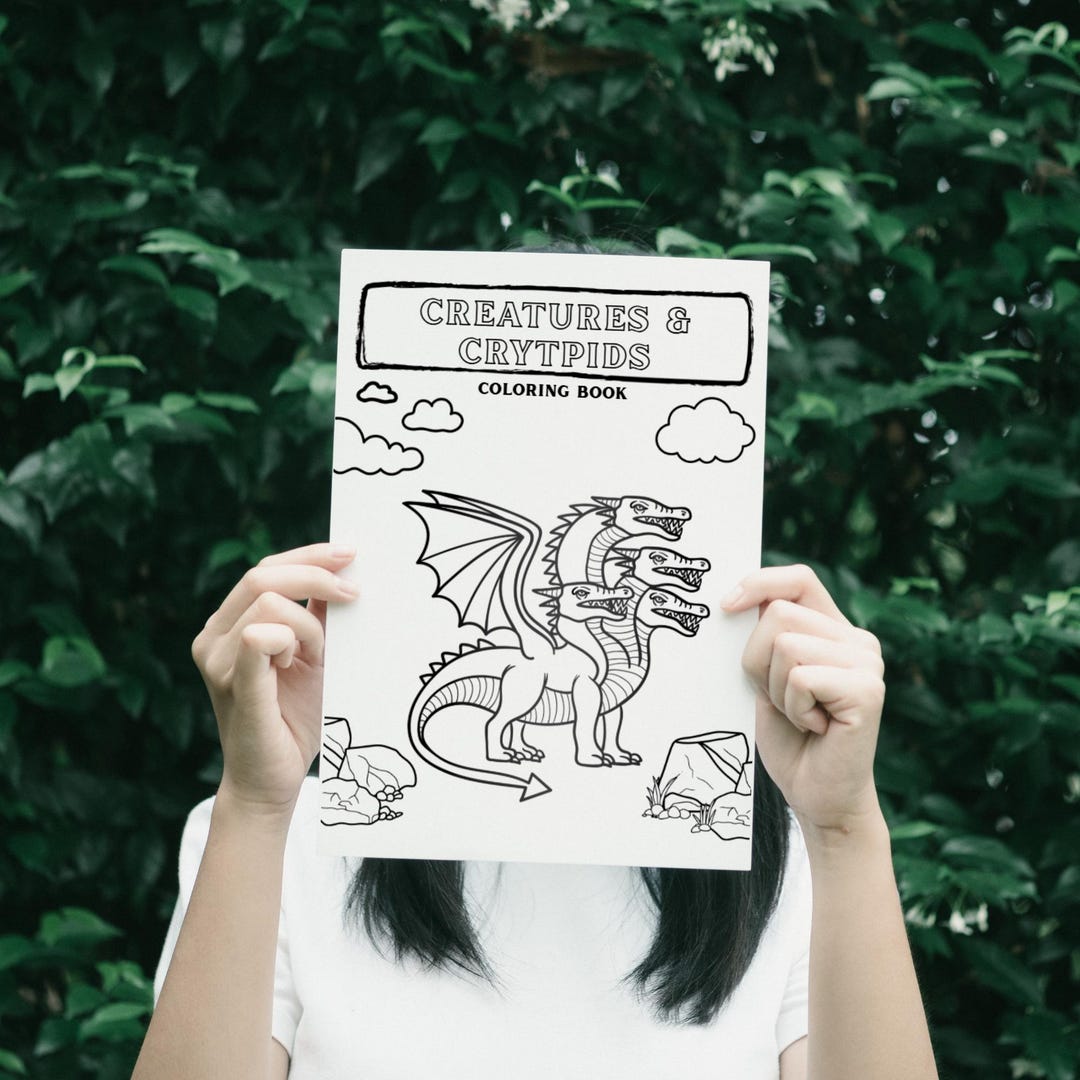 Creatures & Cryptids Coloring Book - PRINTABLE PDF FILE - Etsy